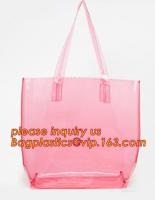 China Large Clear Tote Bags PVC Beach Lash Package Tote Shoulder Bag with Interior Pocket, beach lash package tote for sale