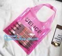 China top pvc handle bag, Beach Tote waterpoof Bag Pvc Handle Bags, biodegradable PVC shopping bags die cut handle bag with lo for sale