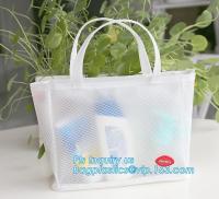 China cosmetic PVC mesh bag, vinyl pvc zipper blanket bags/small mesh zipper bags/zipper bag, Mesh Makeup Brush Organizer Trav for sale
