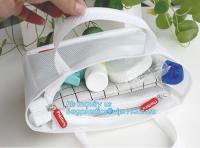 China cosmetic PVC mesh bag, vinyl pvc zipper blanket bags/small mesh zipper bags/zipper bag, Mesh Makeup Brush Organizer Trav for sale