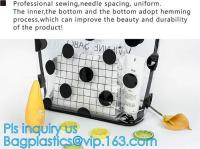 China stationery packaging clear pvc handle bag, bag handle pvc beach bag for beach leisure, Handle PVC Bag With Button for sale
