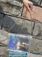 China mini clear pvc girls shoulder long strip bag, Woman Sweet Handbag Clear Jelly Transparent, PVC Shoulder Bag Tote Chic Be for sale