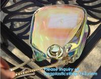 China adjustable shoulder strap women nylon pvc tote bag, Summer Beach Clear PVC Shoulder Bag DIY Transparent Clutch Tote Bag for sale