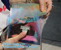 China shoulder clear pvc chain hand bag for purses handbags, Metallic Transparent PVC Beach Handbags Shoulder Bags, Chain Cros for sale