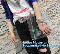 China fashional pvc lcear plastic shoulder display shopping bag, Portable Clothing Storage Shopping Bag, Women Fashionable Tra for sale