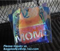 China Summer Beach Bag Vinyl PVC Transparent Small Tote Handbags Shopping Shoulder Bags, pvc waterproof shoulder beach bag, pa for sale