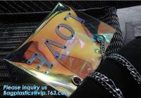 China Summer Beach Bag Vinyl PVC Transparent Small Tote Handbags Shopping Shoulder Bags, pvc waterproof shoulder beach bag, pa for sale