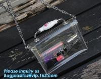 China pvc handbag with small bag, PVC Transparent Fashionable Handbag Shoulder Bag Crossbody handBag, pvc carrier, carrier han for sale