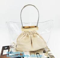 China clear pvc bag ring handle handbag teenager handbag, PVC Jelly Tote bag Candy handbag, beach handbag, handle carrier, bag for sale