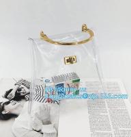 China Fashion transparent handbags clear pvc shoulder bag large capacity tote bag for women, shoulder pvc plastic clear pvc be for sale