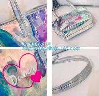 China popular bench shoulder bag transparent pvc bag, PVC Tote Bag Shoulder Handbag Transparent PVC Beach Bag, casual beach ba for sale