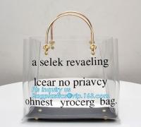 China Waterproof transparent pvc shoulder bag beach tote bag, Stylish young outdoor carry clear pvc shoulder bag, PVC Beach To for sale