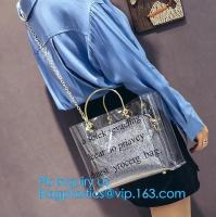 China Cheap PVC Single Shoulder Bag for Girl, summer hot sale shoulder PU PVC transparent bag, coating shopping bag tote bag s for sale