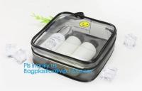 China Clear Carry On Travel Toiletry Bag PVC Travel Cosmetic Makeup Bag, Outdoor travel solid durable transparent PVC zipper b for sale