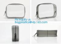 China Clear Carry On Travel Toiletry Bag PVC Travel Cosmetic Makeup Bag, Outdoor travel solid durable transparent PVC zipper b for sale