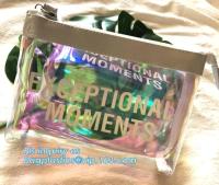 China Bulk ladies travel pvc clear promotion make up bag, Toilet Towel Packaging Custom Clear Plastic PVC Travel Cosmetic Bag for sale