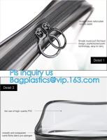 China Popular Iridescent Clear PVC Makeup Bag, custom logo printing clear pvc makeup Bag, portable cosmetics makeup bag, handl for sale