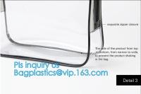 China Popular Iridescent Clear PVC Makeup Bag, custom logo printing clear pvc makeup Bag, portable cosmetics makeup bag, handl for sale