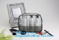 China Travel Wash Bag Holder Zipper Pouch Large Hand Bag PVC Makeup Clear Cosmetic Bag, zipper transparent plastic pvc makeup for sale