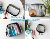 China Personalized foldable clutch bag for women geometric pattern pvc makeup cosmetic bag, Makeup Cosmetic Organizer Travel B for sale