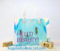 China Summer Beach Bag Clear PVC Shoulder Bag new style, Fashion transparent jelly iridescent manufacturer clear shoulder purs for sale