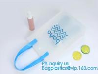 China Beach Lash Package Tote Shoulder Bag with Interior Pocket, Customized Large Clear PVC Tote Bag Beach Bag, Water Resistan for sale