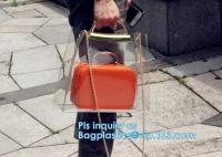 China customized clear pvc tote bag handbag, Trendy Lady Handbags with Zipper Handle Shoulder Tote Bag, Envelope Clutch Bag Ha for sale