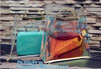 China ladies fashion pvc handbag, PVC Women Bags Tote Beach Handbags, PVC Women Handbag Tote Bag, Women Handbag, PVC Beach Bag for sale