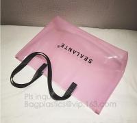 China Semi-clear Tote Bags Stripe PVC Shoulder Bag with Pouch, PVC PU Trendy Handbag Shoulder Bag Beach Bag, PVC shoulder bag for sale