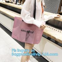 China laser PVC beach shoulder Hand bags fashion beach bags, waterproof outdoor beach bean hand bag, PVC waterproof beach bag for sale