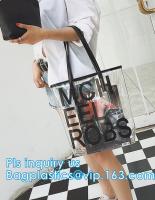 China Fruit Clear Shoulder Bag Tote Beach Gym Summer, Motobike Printed Transparent PVC Beach Bag, pineapple printing summer be for sale