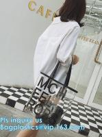 China Handbag Organizer Shoulder Bag, beauty PVC beach tote bag, Beach Shoulder Bag with Small Cosmetic bag, make up eco iride for sale
