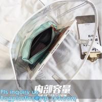 China plastic makeup pouch PVC portable cosmetic bag, pvc tube handle bags,pvc clear plastic handle bags,pvc pipe handle bag for sale