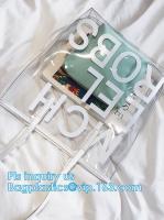 China plastic makeup pouch PVC portable cosmetic bag, pvc tube handle bags,pvc clear plastic handle bags,pvc pipe handle bag for sale