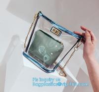 China waterproof promotional clear tote pvc handle shopping bag, PVC mat waterproof reusable tote shopping bags, summer soft p for sale