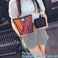 China reusable shopping Pvc Vinyl Plastic Beach Bag Large Shopper Shoulder Bag, 600D pvc coated handling promotion shopping ba for sale