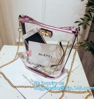 China Logo Printed Customized PVC Tote Shopping Bags, Fashionable Plastic Clear PVC Beach Bag Beach Tote Shopping Bag, carrier for sale