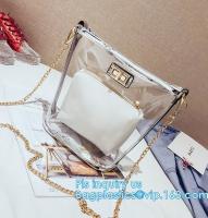 China Logo Printed Customized PVC Tote Shopping Bags, Fashionable Plastic Clear PVC Beach Bag Beach Tote Shopping Bag, carrier for sale