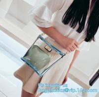 China 420D PVC Travel pouch shopping shoulder bag large capacity beach bag, handled PVC non-woven shopping bags, handle handy for sale