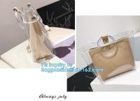 China pvc Tote Bag Customize Logo pvc Shopping Bag, PVC Handbag Clear Tote Beach Bag Transparent Purse Handbag,pvc shopping ba for sale