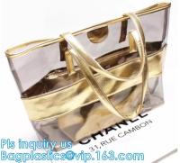 China Shinning PVC Metal Chain Girls Fashion Mini Handbags, Fashionable Women PVC tote bags jelly candy handbag, tote shopper for sale