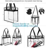 China clear pvc bag large capacity, custom logo clear pvc bag, blanket bag with handle ,pvc handle bag pvc christmas gift bag for sale