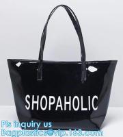 China transparent plastic tote shopping pvc bag, Cosmetic Packaging Clear PVC Bag, Plastic Bags with Your Own Logo, shopper for sale