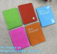 China Custom Passport Holder PVC Passport Cover, passport cover PVC leather card holder plastic ticket holder, pack, passport for sale