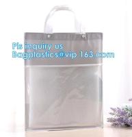 China waterproof PVC plastic shopping bag, eco friendly washable plastic PVC shopping bag, Durable Women Shopping shiny pvc to for sale