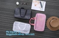 China Embroidery Logo black nylon mesh cosmetic bag with zipper, mesh net zipper cosmetic makeup bag with custom logo, Women M for sale