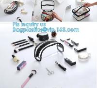 China PVC Zip Lock Plastic Cosmetic Travel Packaging Bag, Travel Set Stand Up Bags For Agency With Custom Logo, Waterproof Pla for sale