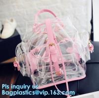 China backpack wholesale with padded straps, Promotional Transparent PVC School Backpack with Customized Logo Clear Children B for sale