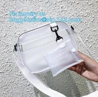 China Vintage style clear PVC crossbody shoulder shopping bag, Ladies Handbag Clear Crossbody Shoulder Bag Sets, Reusable wome for sale
