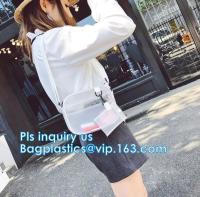 China Vintage style clear PVC crossbody shoulder shopping bag, Ladies Handbag Clear Crossbody Shoulder Bag Sets, Reusable wome for sale